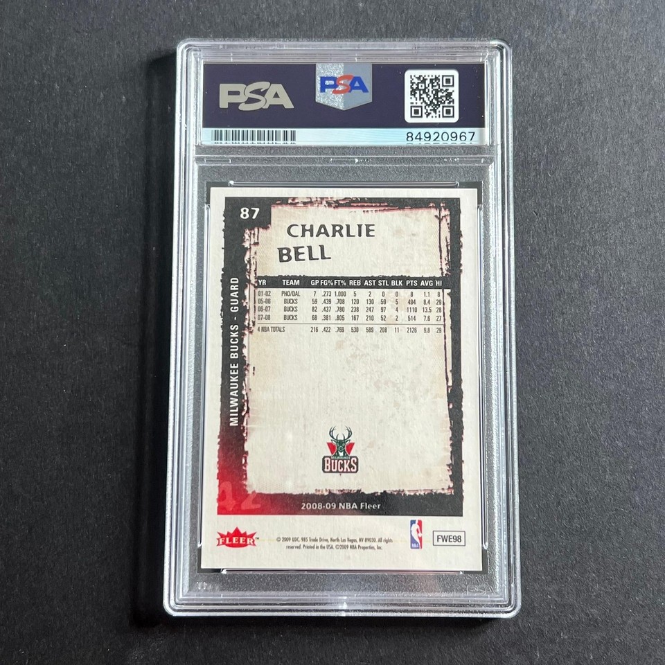 2008-09 NBA Fleer #87 Charlie Bell Signed AUTO PSA Slabbed Bucks | eBay