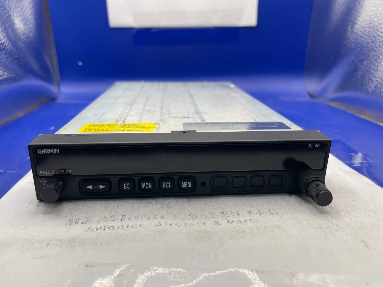 Garmin SL40 VHF COMM RADIO P/N 430-6040-203 WITH FAA FORM 8130-3 | eBay