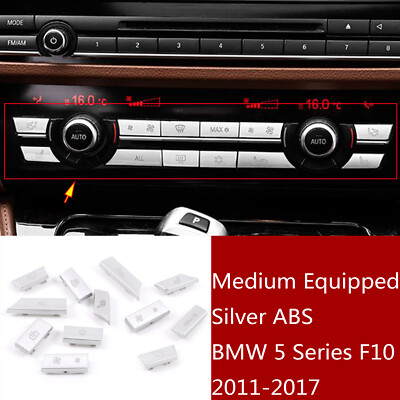 Silver ABS Air Condition Button Cover Fit For BMW 5 Series F10 2011 ...