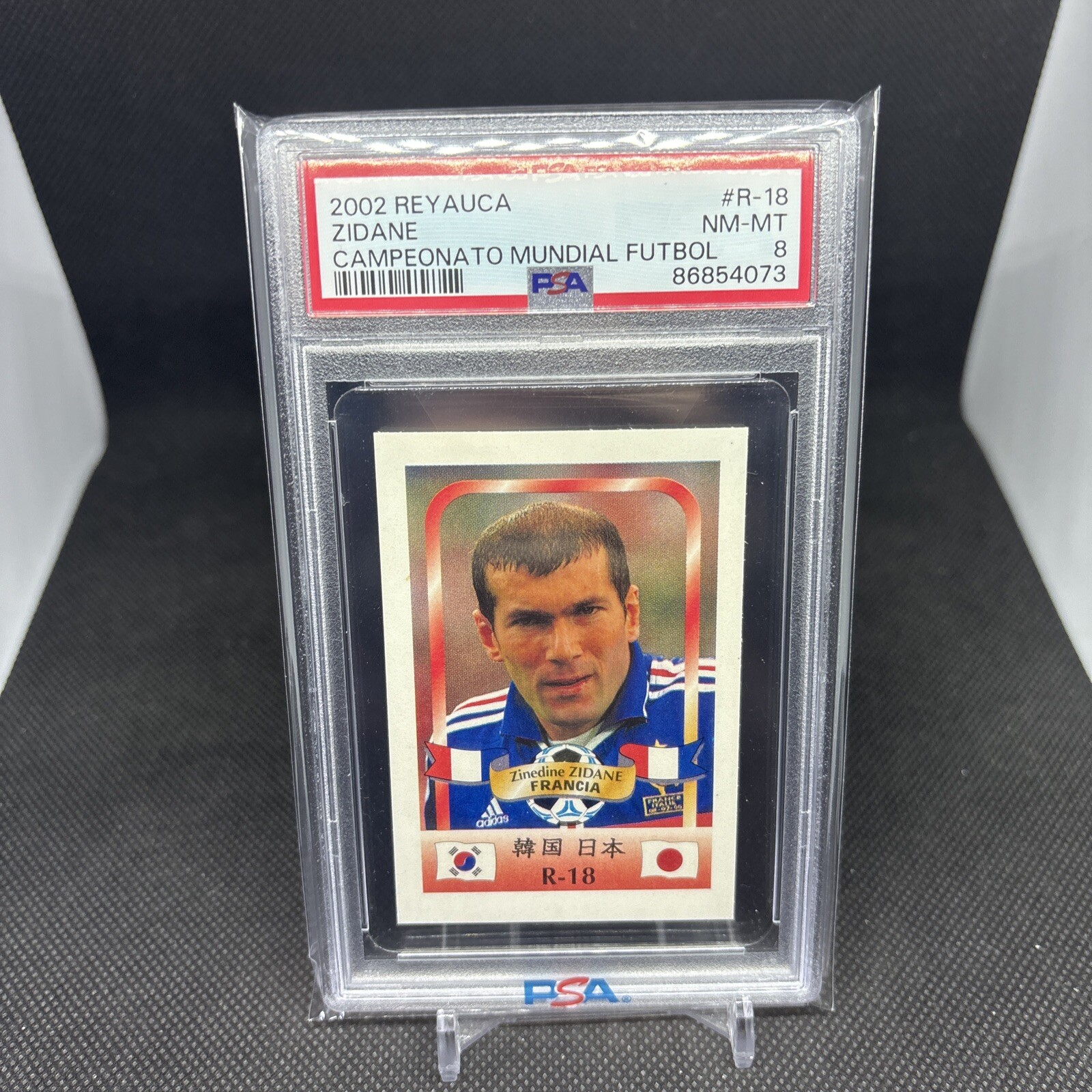 ZINEDINE ZIDANE France 2002 World Cup Reyauca Soccer Card PSA 8 — POP 6 ...