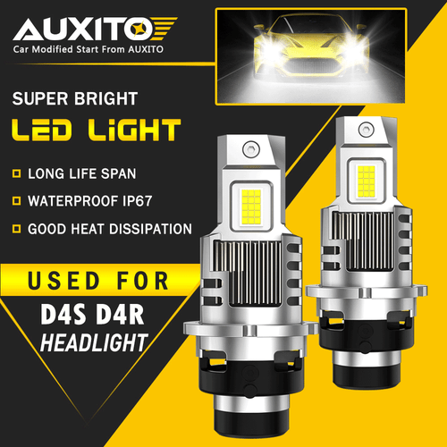 AUXITO D4S D4R LED Headlight Bulb Replace HID Xenon Lamp Bright 30000LM ...