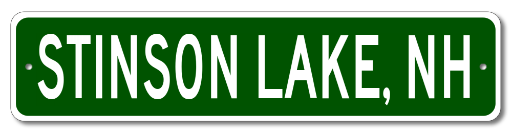 Stinson Lake, New Hampshire Metal Wall Decor City Limit Sign - Aluminum ...