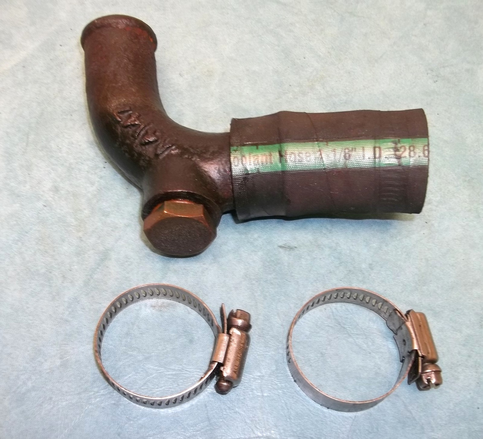 MGA MGB Radiator Hose Union A4147 Lower Heater Steel Outlet | eBay