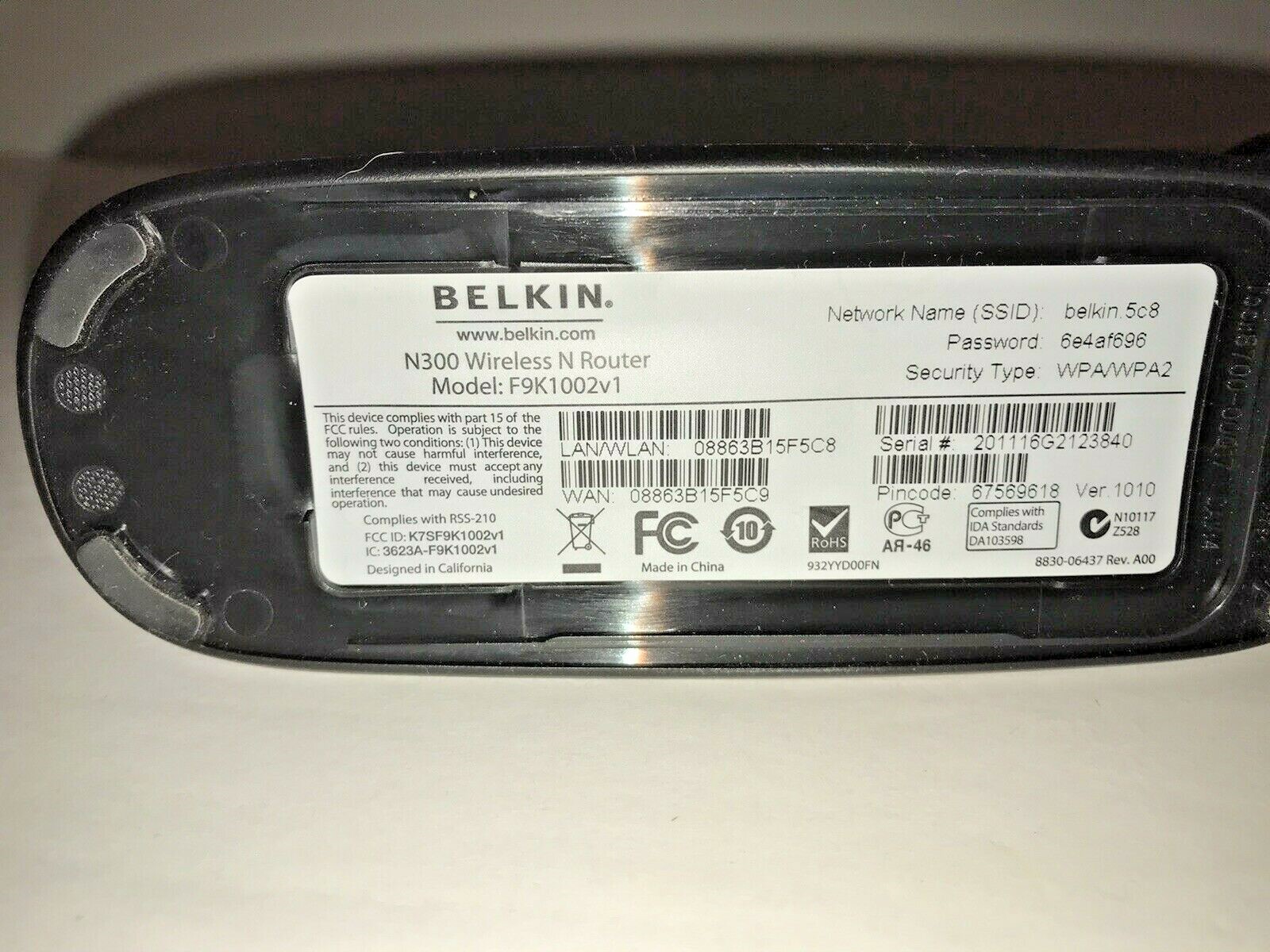 Belkin Router N300 F9K1002V1 | eBay