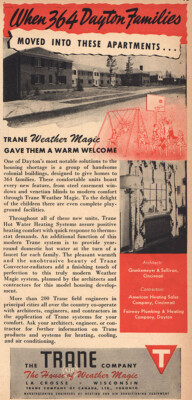 1946 Trane Weather Magic: 364 Dayton Families Vintage Print Ad | eBay
