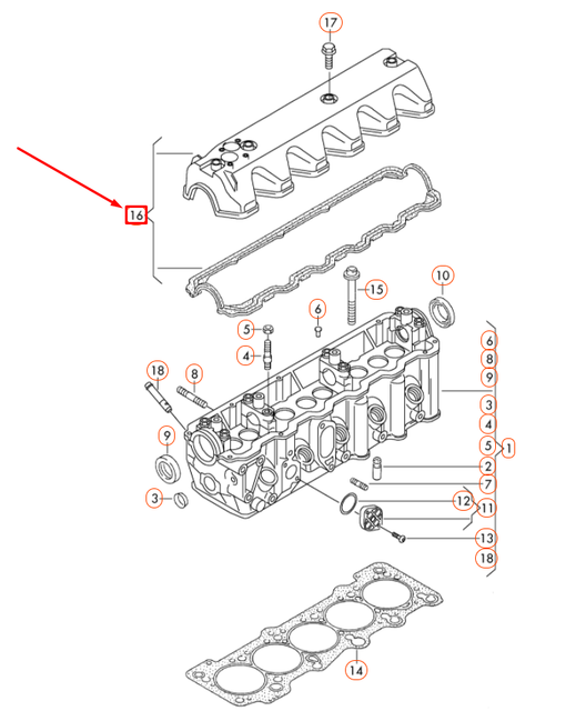 Volkswagen Crafter 2e Cylinder Head Cover 074103469P Genuine for sale ...