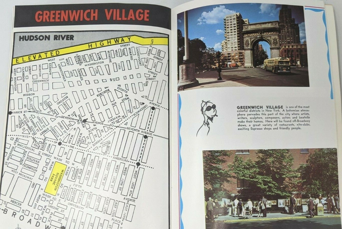 VTG 1968 Nester's New York City Illustrated Maps Travel Tourist Guide ...