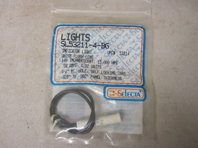 Selecta Switch SL53211-4-BG 14V Indicator Light 15,000hrs White Flush ...