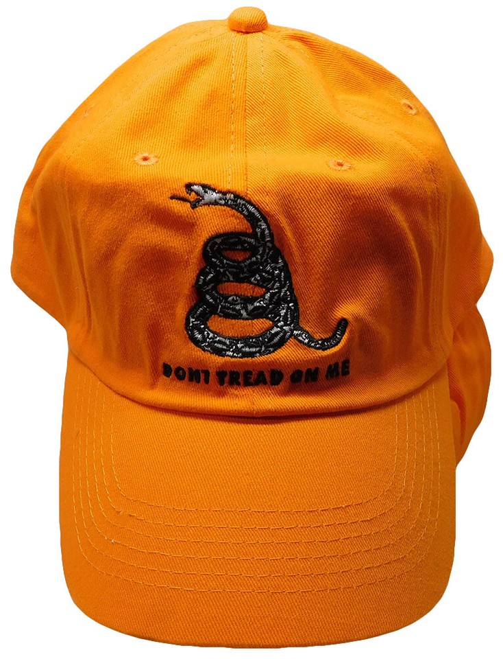 Gadsden DTOM White Snake Orange Washed Cotton Adjustable Embroidered ...