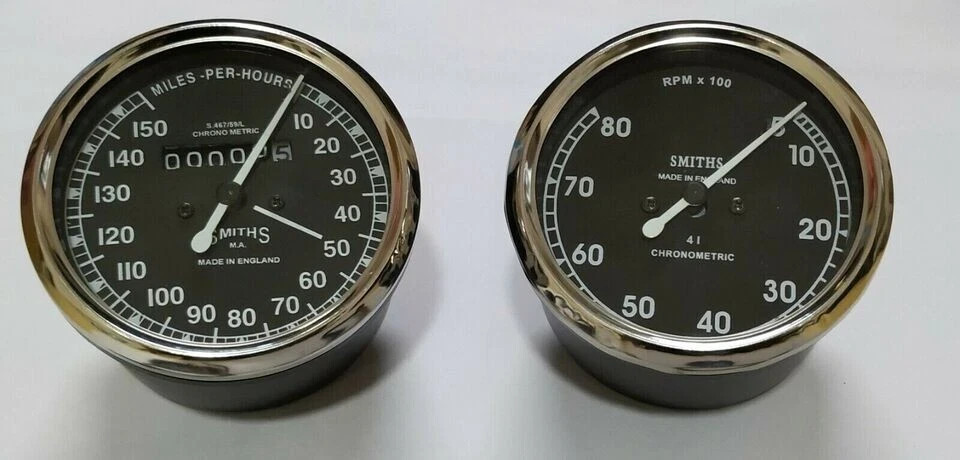 SMITHS REPLICA 150 MPH SPEEDOMETER 8,000 RPM TACHO SPEEDO FOR NORTON ...