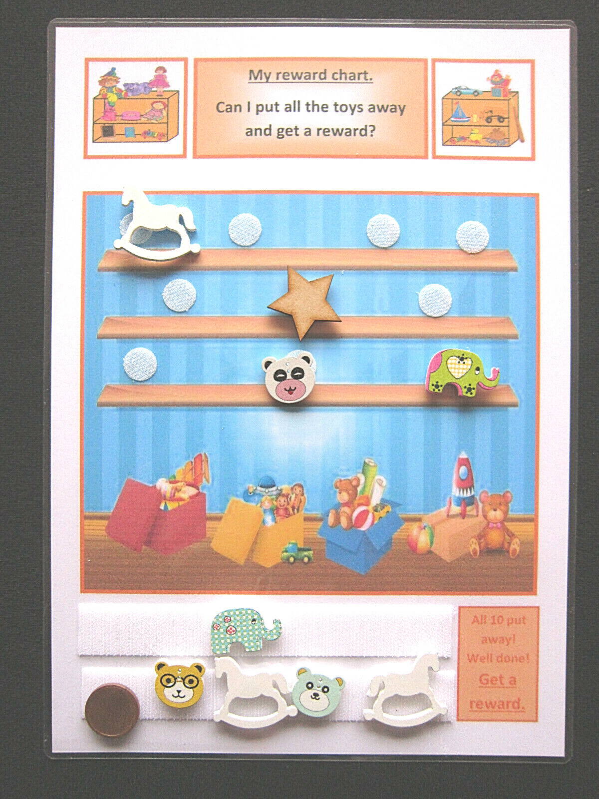REWARD MOTIVATIONAL TOY CHART - ADHD Autism SEN PECS Visual Behavioural ...