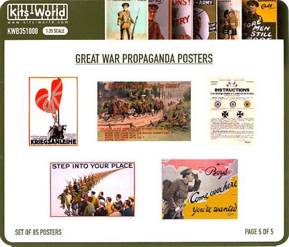 Kits World Decals 1/35 GREAT WAR PROPAGANDA POSTERS Peel & Stick | eBay