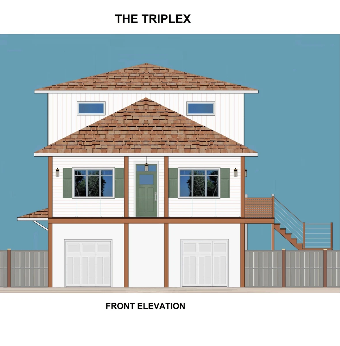 Triplex House Plans Designs
