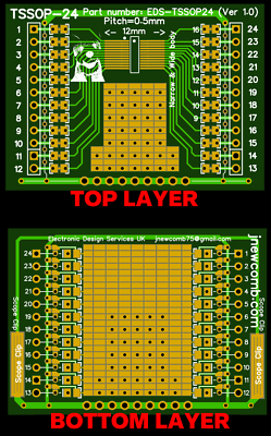 4pcs TSSOP 0.5mm VSOP VSSOP STRIPBOARD Adaptor PCB Breakout MSOP QSOP ...