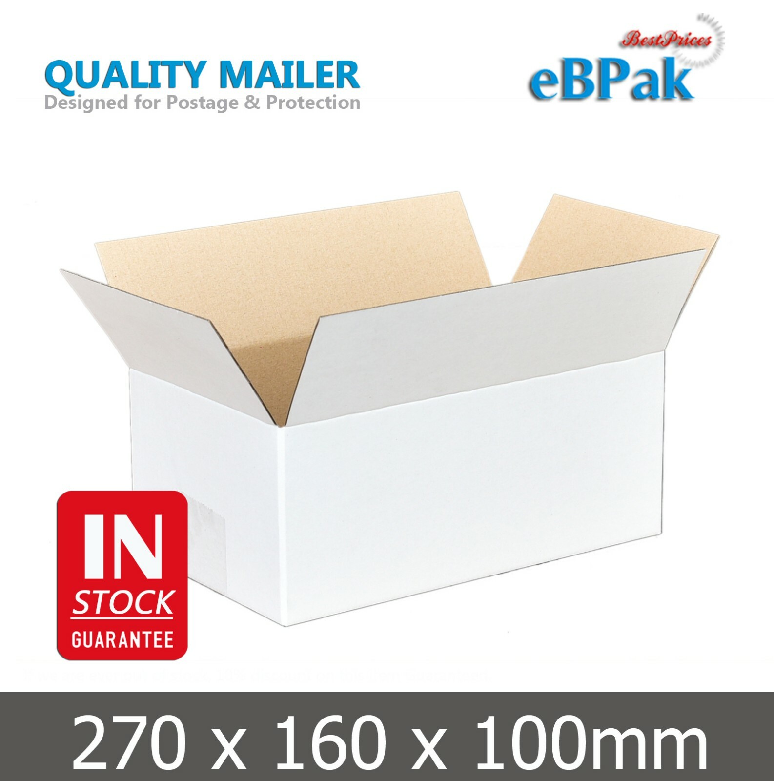 50x Mailing Box 270 x 160 x 100mm Shipping Carton fit AusPOST Large ...