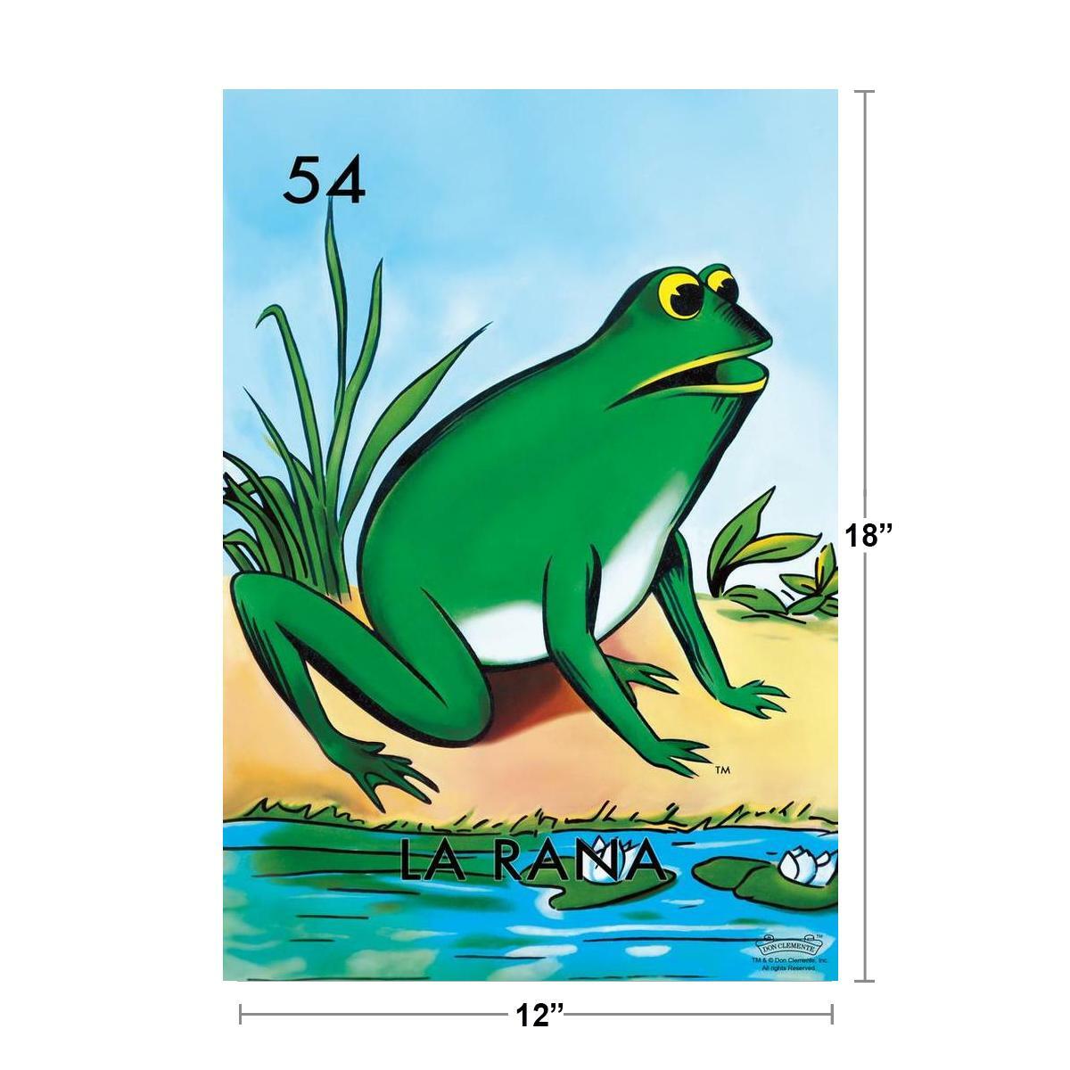 54 La Rana Frog Loteria Card Mexican Bingo Lottery Poster Poster 12x18 ...