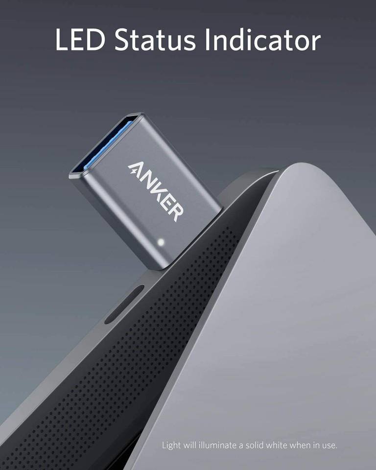 2 Pack Anker Type C Adapter USB-C to USB 3.0 Female Port Converter for ...