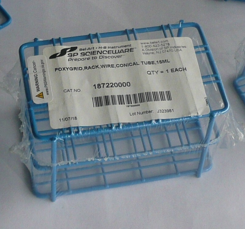 BEL-ART Poxygrid 15 ml Epoxy Coated Steel test tube rack 187220000, 3"x ...