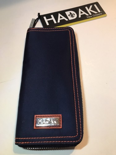 HADAKI Money Pod Large Wallet in Dark Blue Red Trim Multi-color ...