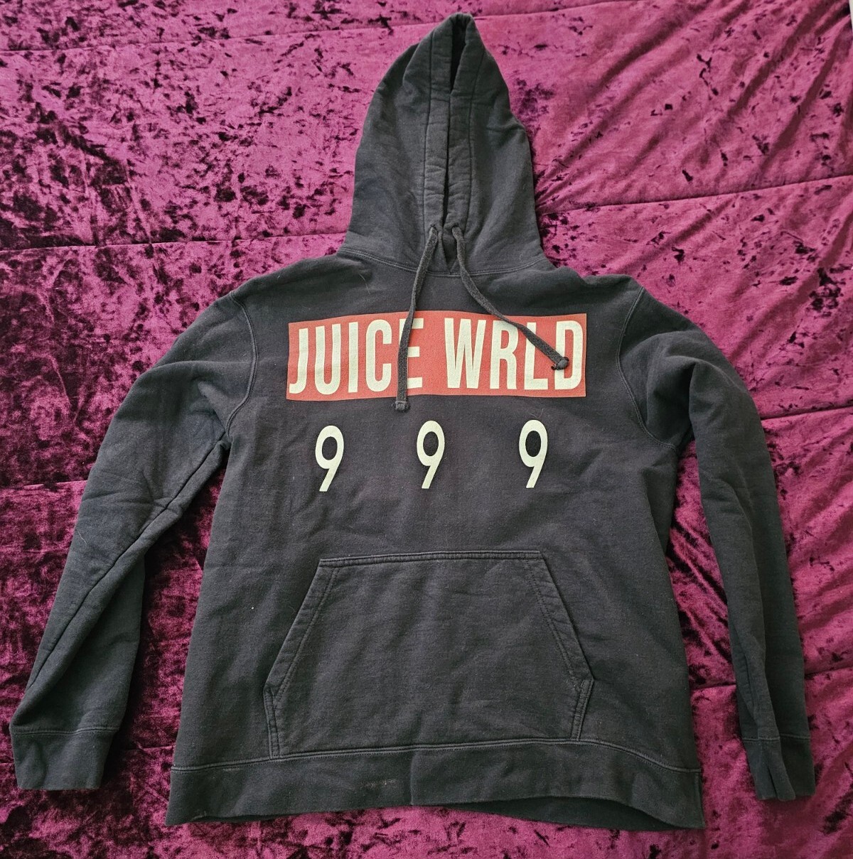 VINTAGE JUICE WRLD 999 HOODIE BLACK PULLOVER SWEATSHI… - Gem