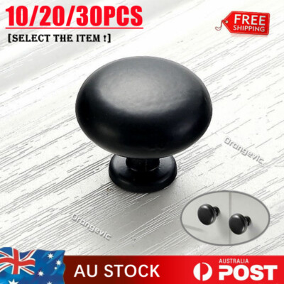 10/30X Kitchen Cabinet Round Door Handles Cupboard Drawer Knobs Matt ...