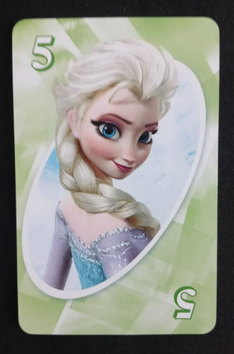 2014 Disney Frozen UNO Card Green Elsa #5 | eBay
