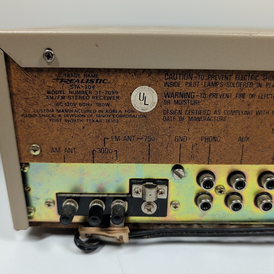 Realistic STA-204 AM/FM Stereo Receiver Vintage 1970s Radio Shack w ...