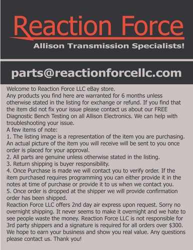 Allison Transmission Shift Pad WTEC 2, 29507949, FREE Diag of your ...