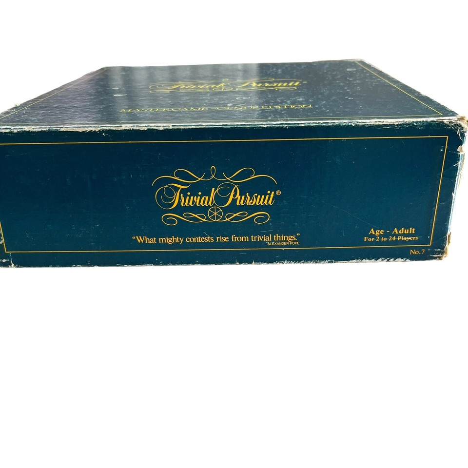 Trivial Pursuit Master Game Genus Edition. Vintage Board Game Complete ...