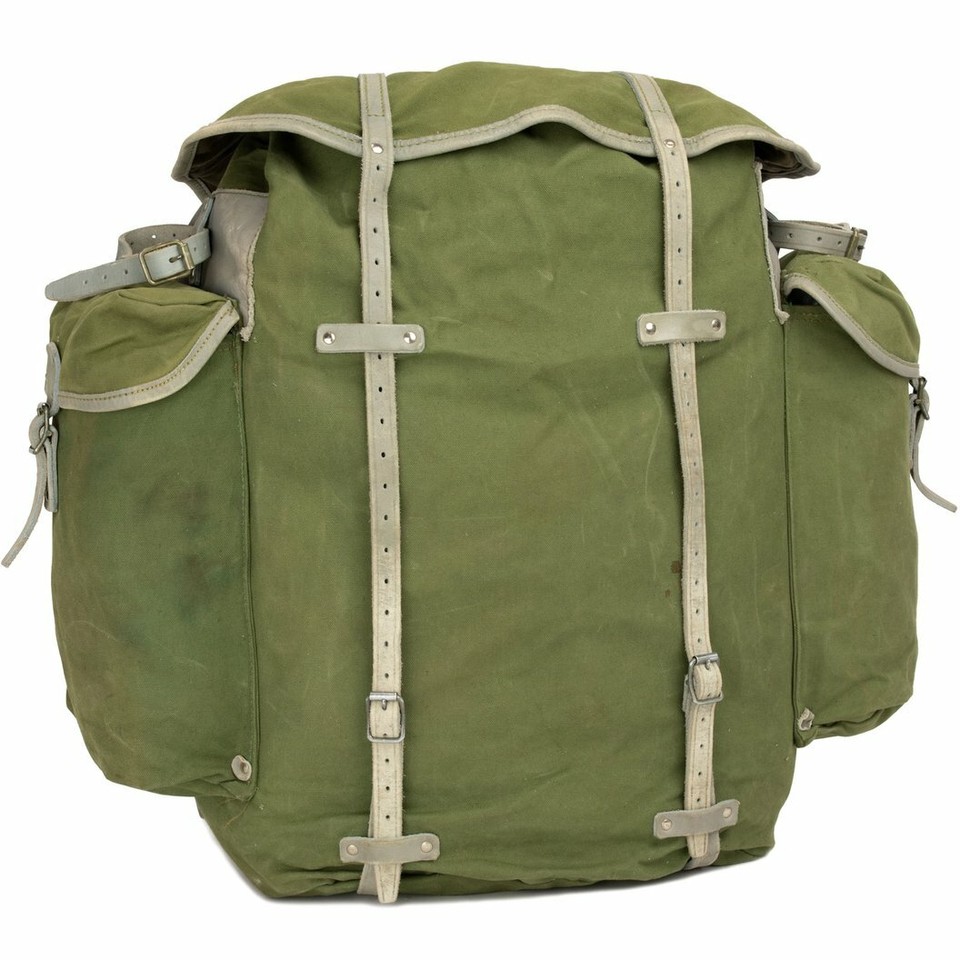 Genuine Norwegian Military Backpack with Frame army canvas leather ...