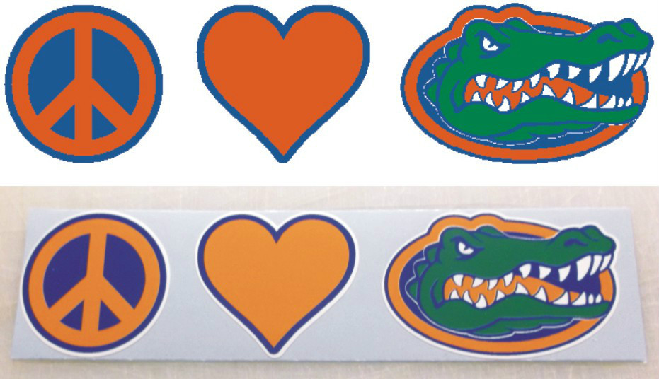 Florida Gators Peace Love Vinyl Decal - Sticker | eBay