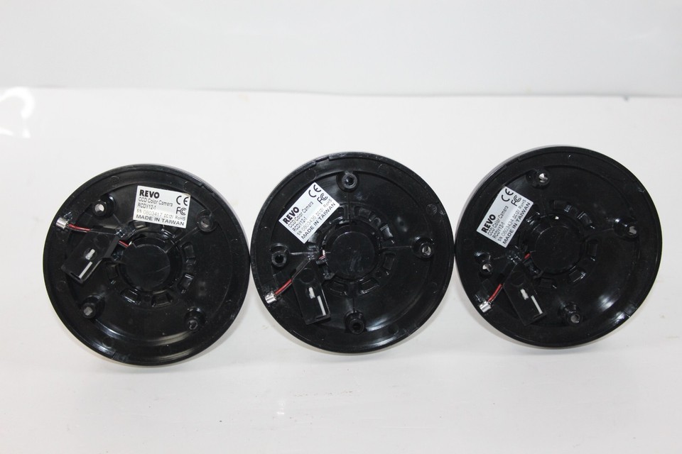 Lot of 3 Revo Model #RCDY12-1 Indoor CCD Color Dome Security Camera ...