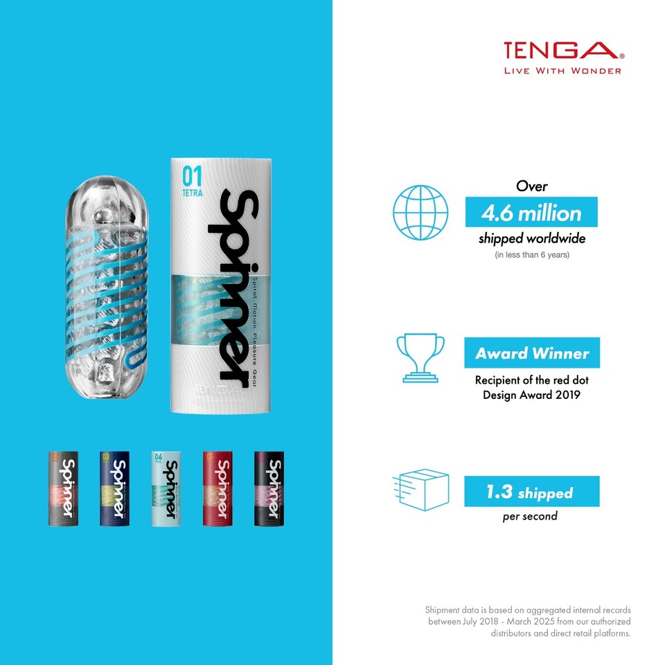 TENGA SPINNER Reusable Spiral-Motion Male Masturbator/Stroker NIB NWT ...
