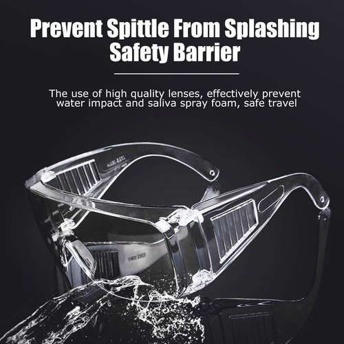 Clear Vented Safety Goggles Glasses for Work Lab Outdoor Eye Protection ...