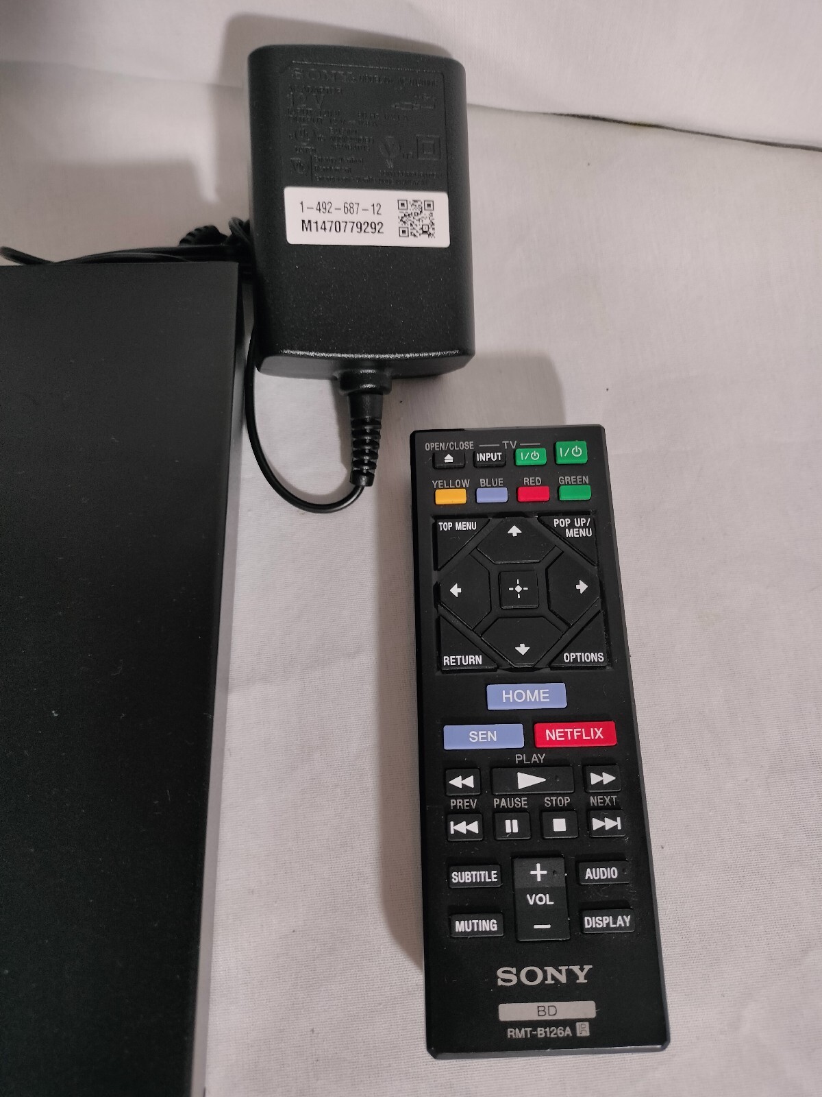 Sony BDP-S1200 Blu-Ray DVD Player with Remote, & Power Supply ...