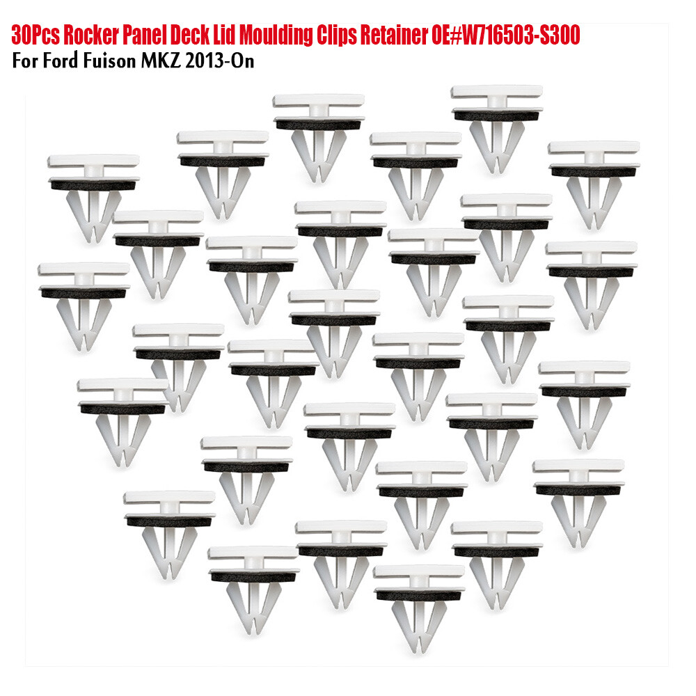 Set of 30 For Ford Fusion MKZ 2013-On Moulding Clips Rocker Panel Deck ...