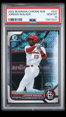 2022 Bowman Chrome Mega Box Jordan Walker Rookie Card # BCP-221 PSA 10 ...