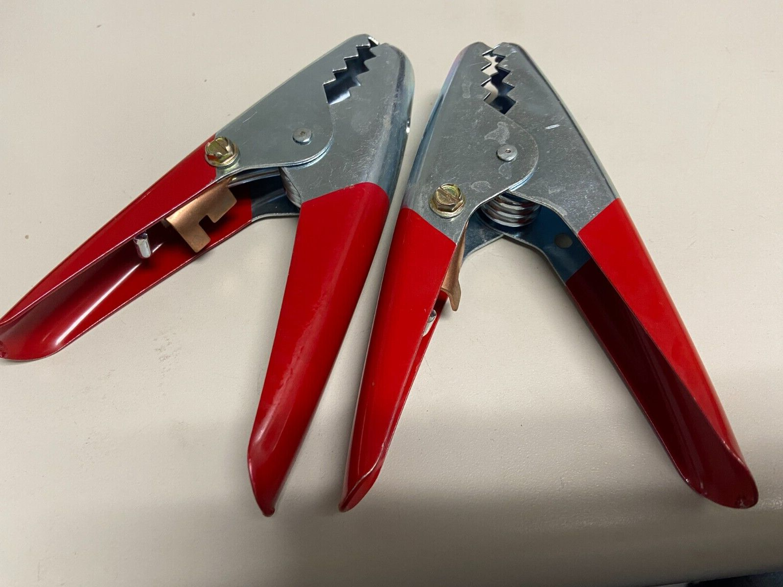 LOT OF 4 RED Battery Booster Cable Parrot Clamps HEAVY DUTY 600 AMP ...