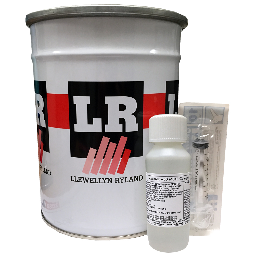 LR 5kg GRP White Polyester Flowcoat Topcoat Inc Catalyst | eBay