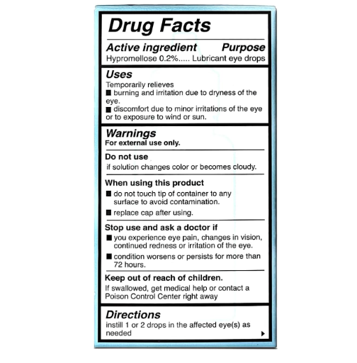 Splash Tears, Lubricant Eye Drops for Dry Eyes, Fast Acting and Long ...