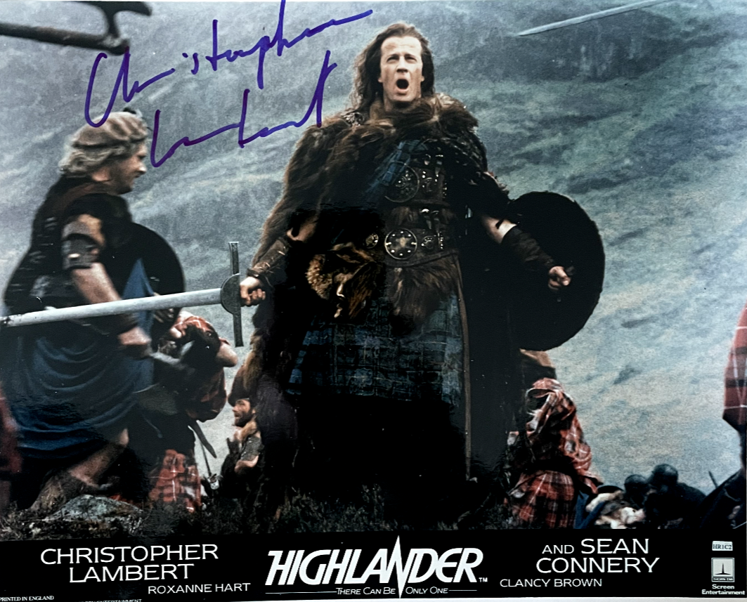 Photo autographed by Christopher Lambert as the Highlander | eBay