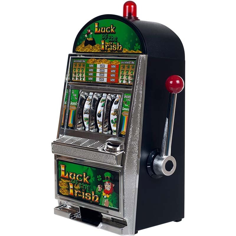 Luck Of The Irish Slot Bank TableTop Toy Slot Machine Bank Light Sound ...