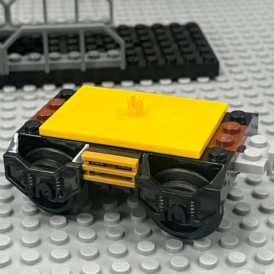 Lego Train Base 92088 (Black 6x24) with Wheel Housings (38339) + 2 ...