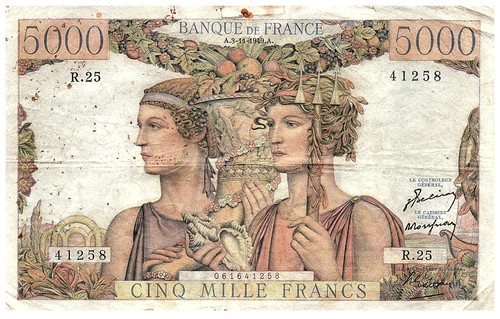 5000 Francs Terre et Mer - 03-11-1949 - Série R.25 - F.48.02 | eBay