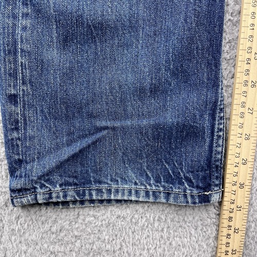 Helix Jeans Mens 30x32 Blue Slim Bootcut Distressed Whiskering Medium ...