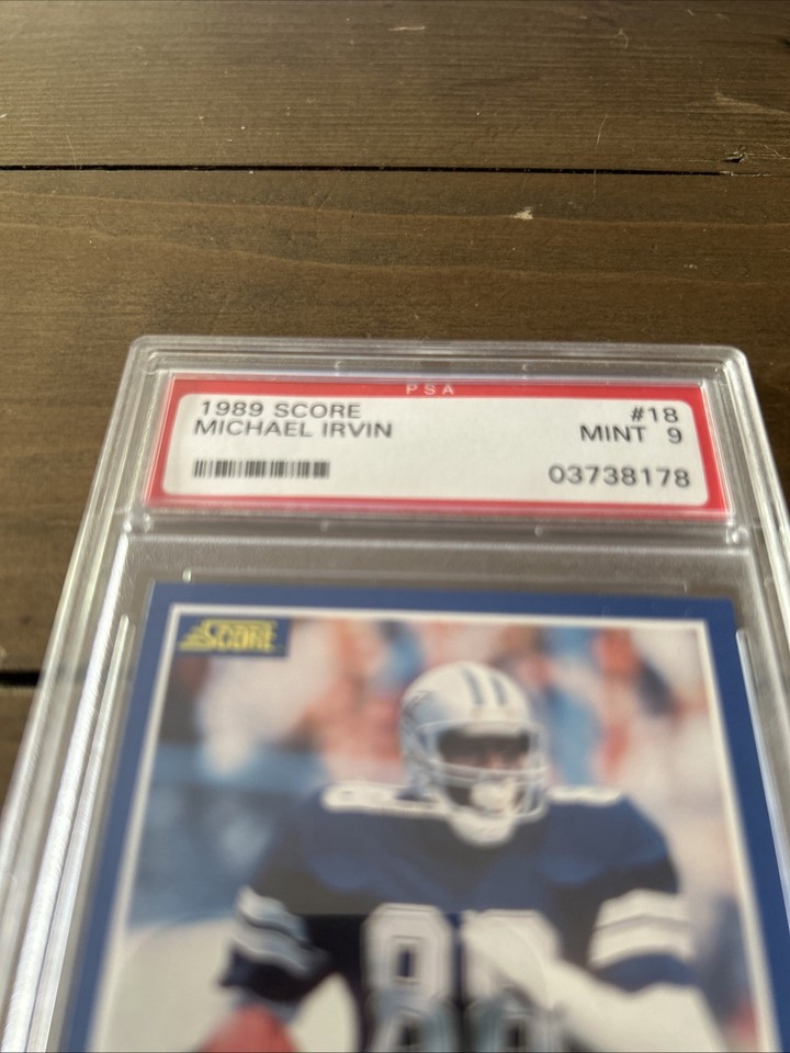 1989 Score Michael Irvin Rookie Card #18 PSA 9 Cowboys HOF RC | eBay
