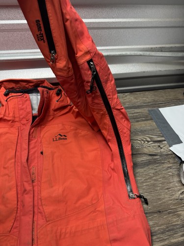 Vintage LL BEAN All Conditions GORE-TEX Orange Hooded Jacket Women's ...