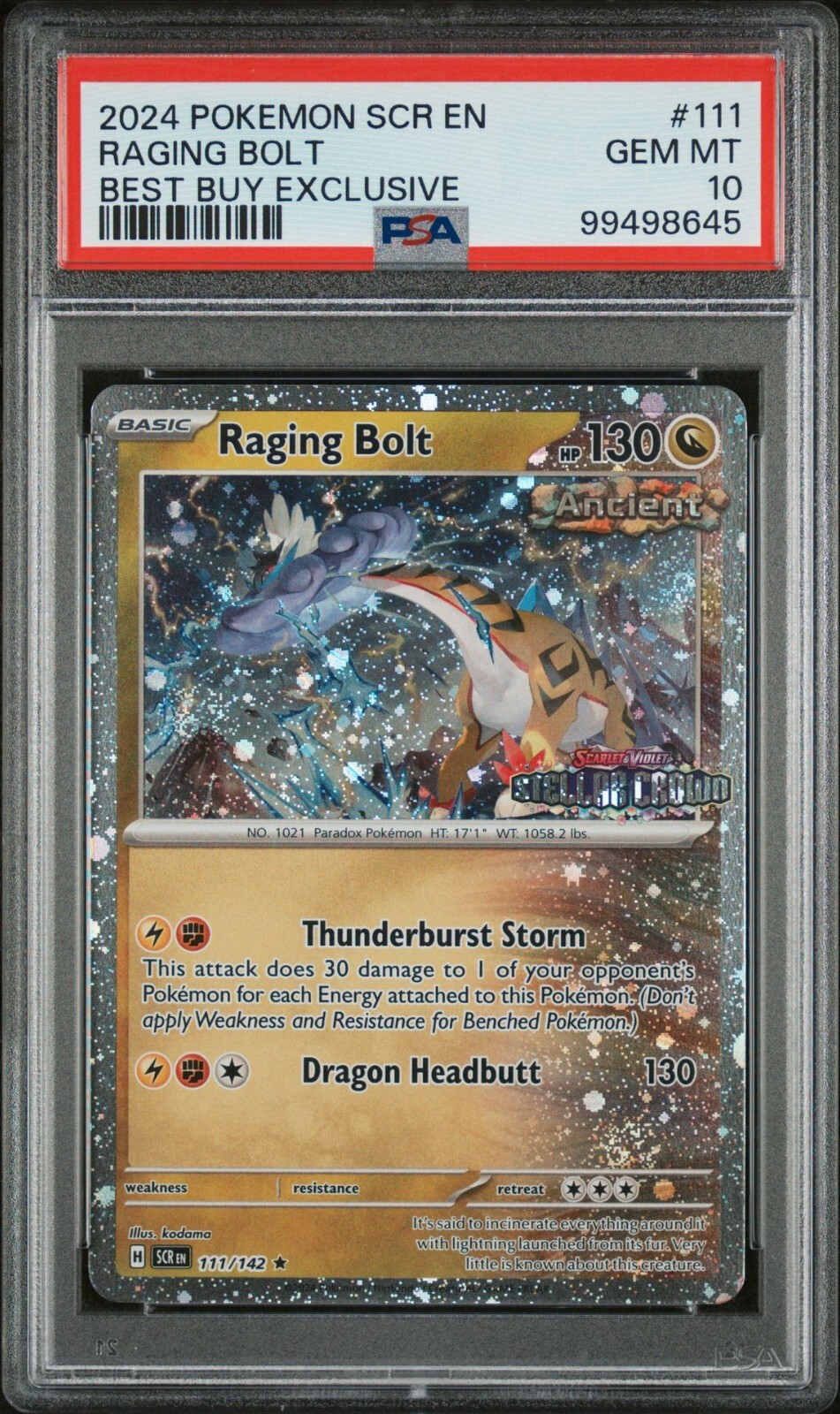 Raging Bolt 2024 Scarlet & Violet: Stellar Crown #111/142 Holo Price ...