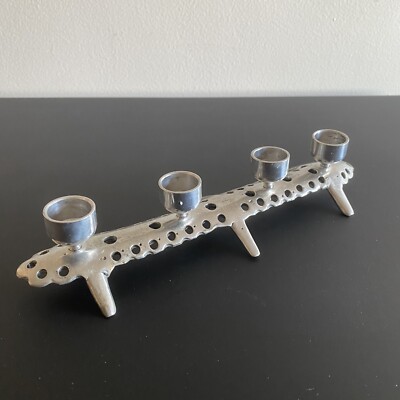 Castor Cooper MCM Pewter Candle Stick Holder Brutalist Handmade ...