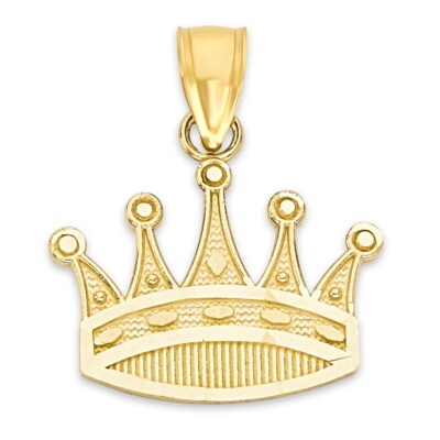 Solid Gold Crown Pendant Available in 10k or 14k | eBay
